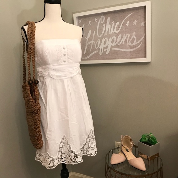 City Triangles | Dresses | City Triangles White Strapless Mini Dress ...